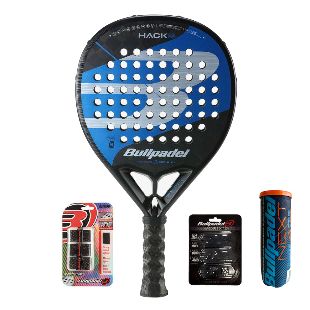 Bullpadel Hack 03 CTRL 2023 + Protector Weight + Overgrip + Next – Ongoal