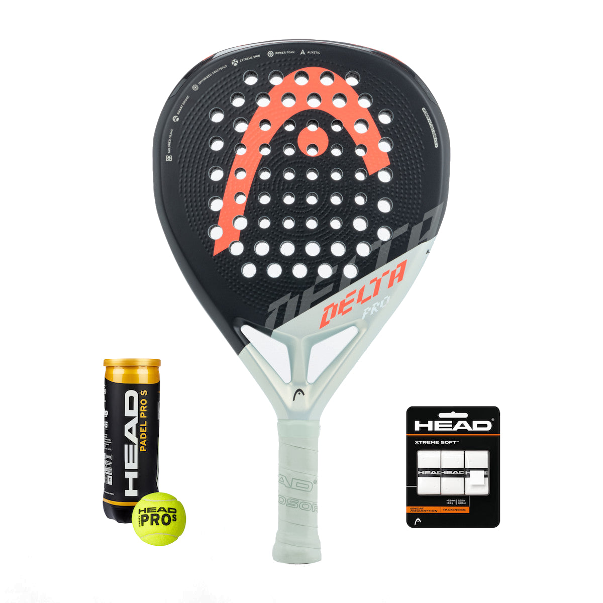 Head Delta Pro Coello 2022 + Padel Pro S + Xtremesoft Overgrip – Ongoal